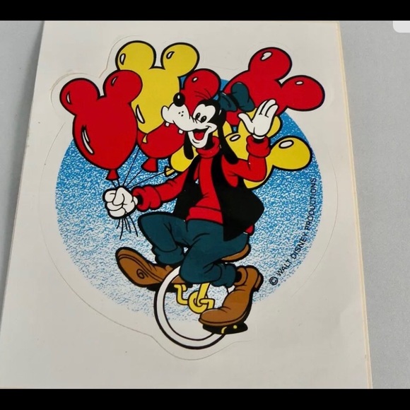 Disney | Art | Disney Goofy With Balloons Decal | Poshmark